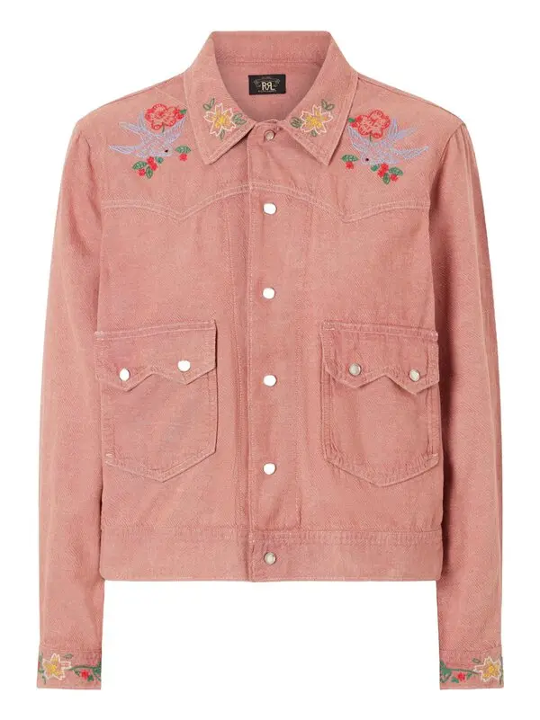 Ralph Lauren Billie Embroidered Cotton-linen Blended Coat - No