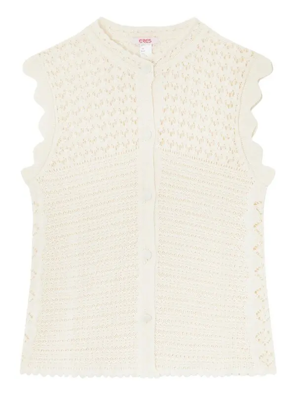 ERES Aurora Crochet-knit Top - White