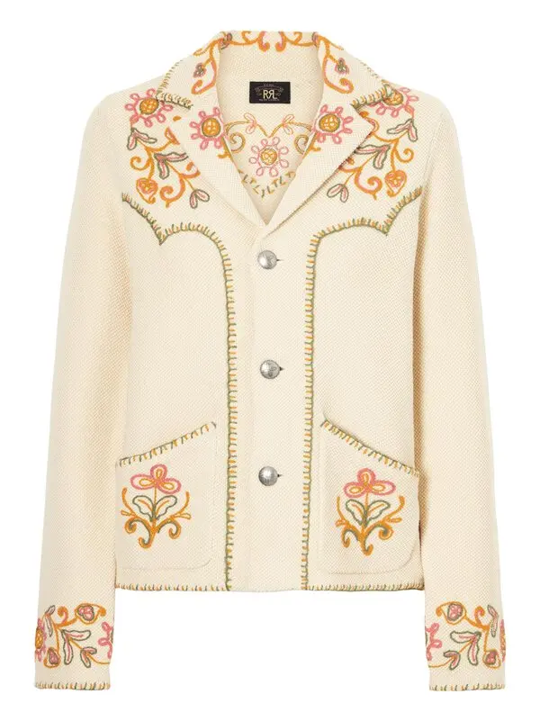 Ralph Lauren Bella Crochet-trimmed Cotton And Cashmere-blend Cardigan - No