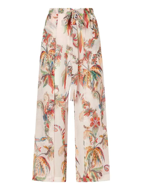 Etro Floral Print Wide-leg Pants-leg Pants - No