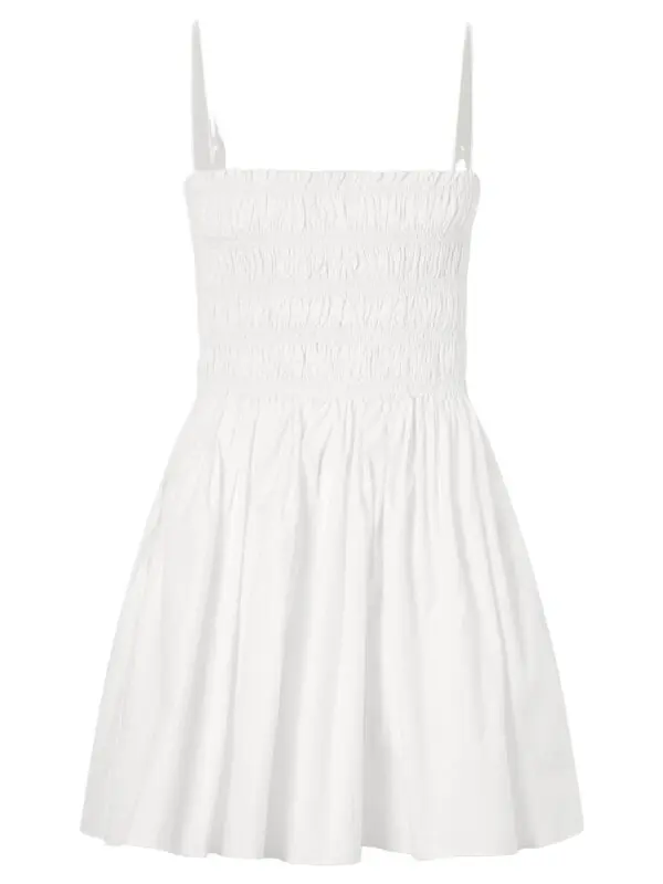 Matteau Shirred Cotton Mini Dress - No