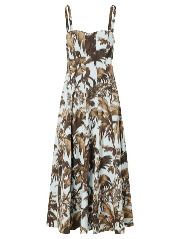 Oscar De La Renta Printed Midi Dress - No