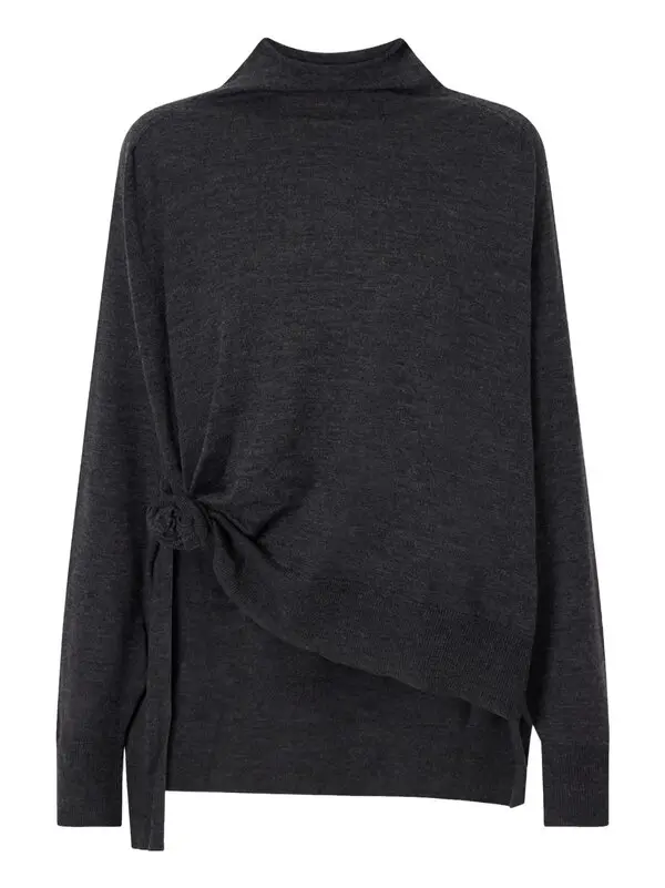 Magda Butrym Knot-detail Wool Turtleneck Sweater - No