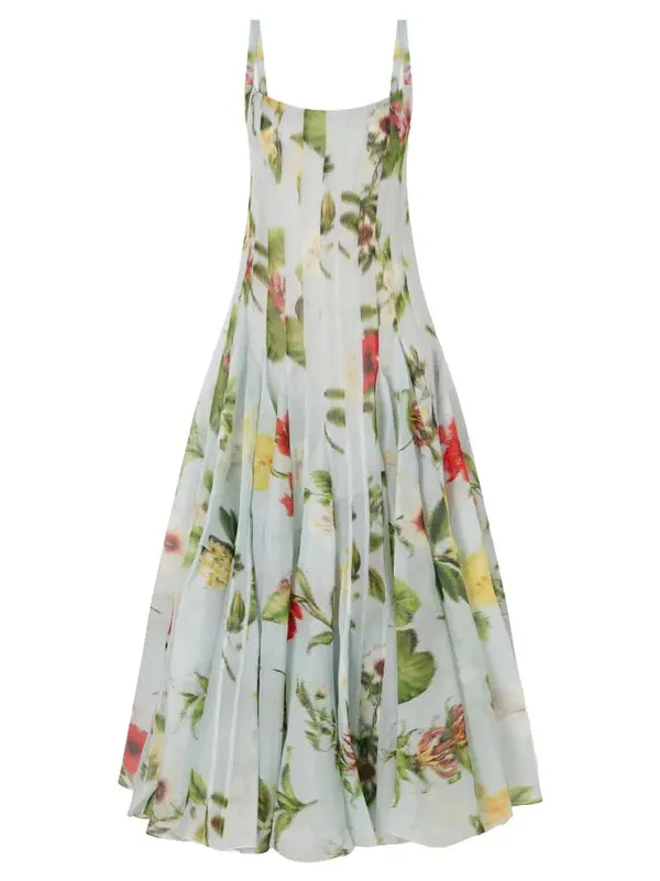 Oscar De La Renta Floral-printed Gown - No