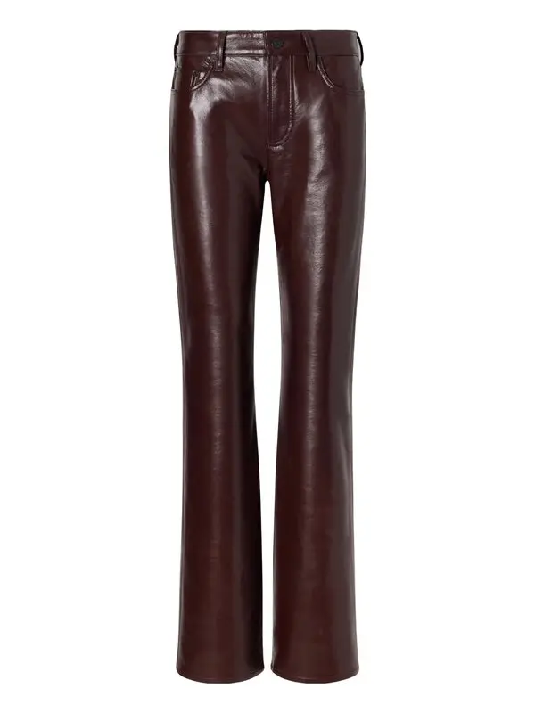 Citizens Of Humanity Leather-blend Straight-leg Pants - No