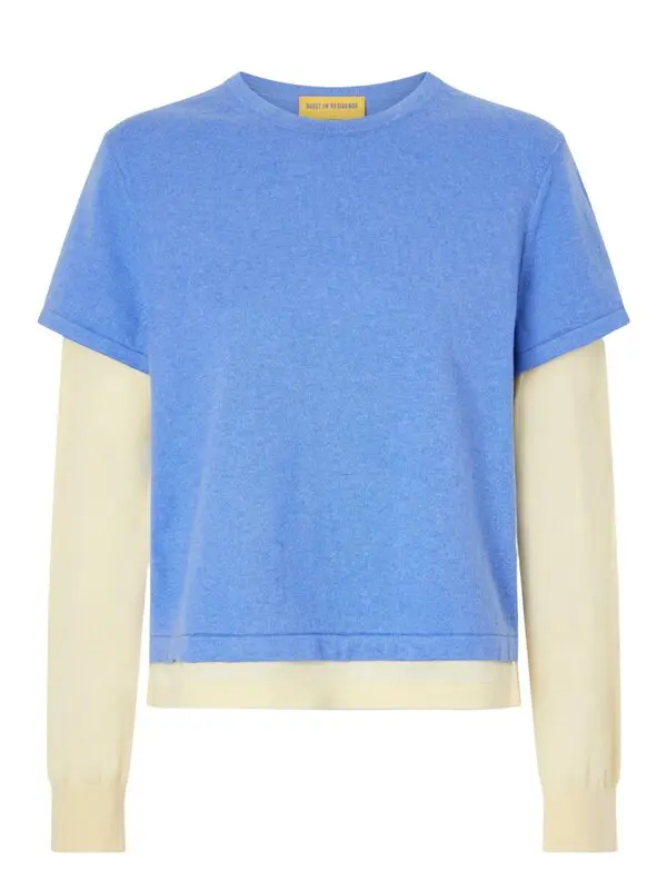Guest In Residence Lightweight Layered T-shirt - Blue