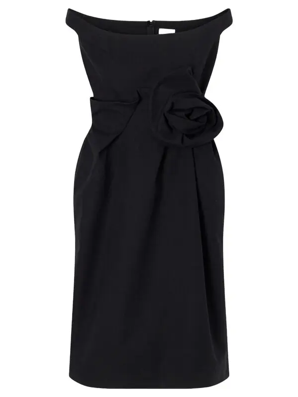 Magda Butrym Floral-appliquéd Off-the-shoulder Cotton Midi Dress - No