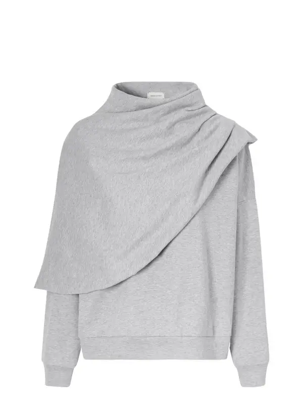 Magda Butrym Cape-effect Draped Jersey Sweatshirt - No