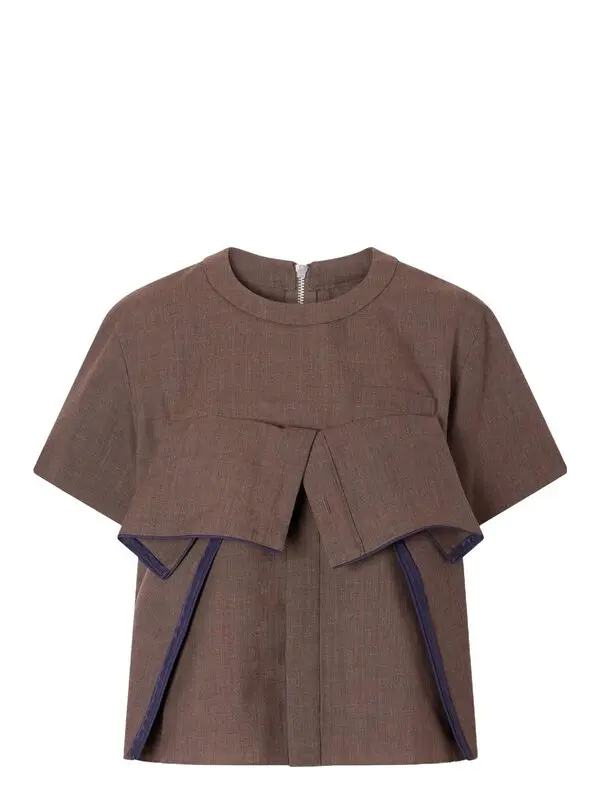 Sacai Ruffled Wool Blouse - No