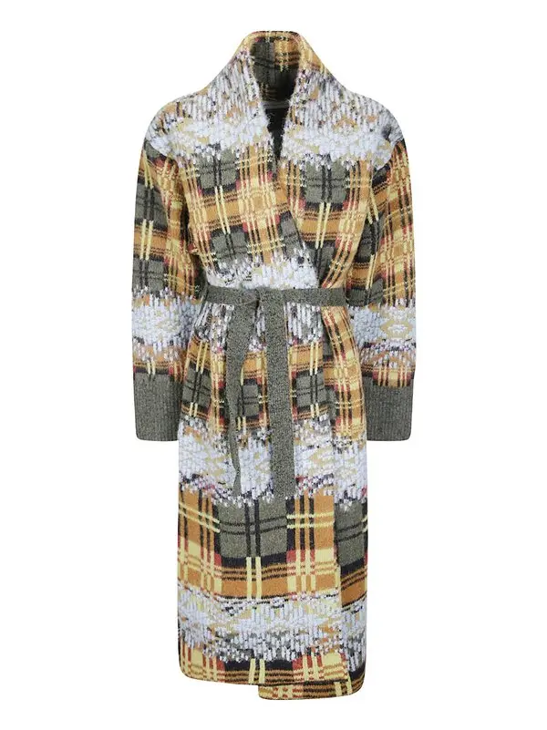 Dries Van Noten Long Tie-front Cardigan - Multicolor