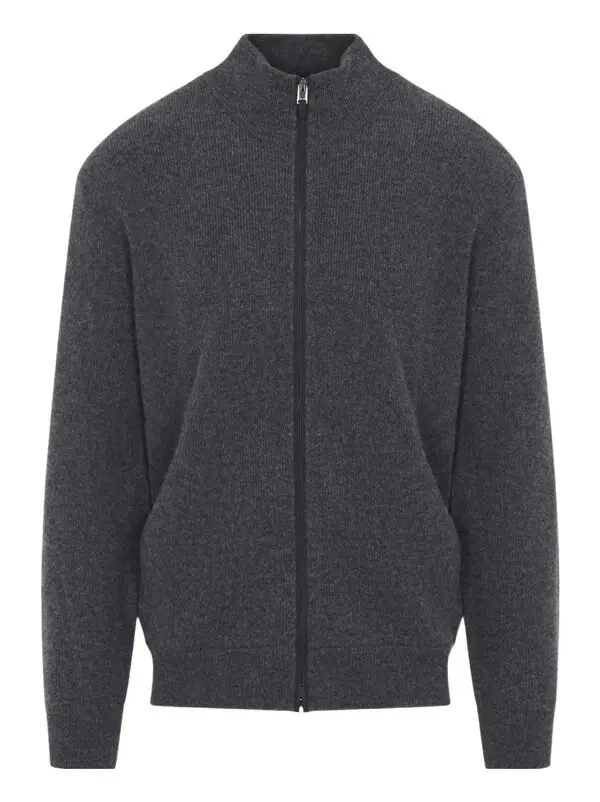 Canali Full Zip Stand Collar Cardigan - No