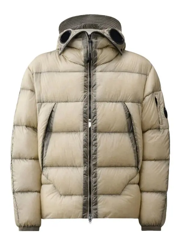 C.P. COMPANY Explorer Hooded Down Jacket - Silver Birch