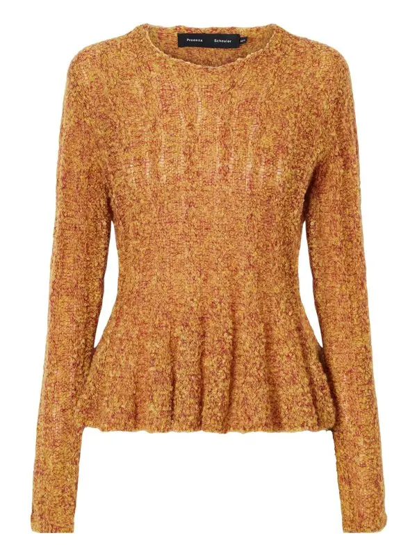 Proenza Schouler Joelle Cable-knit Mohair-blend Sweater - Brown