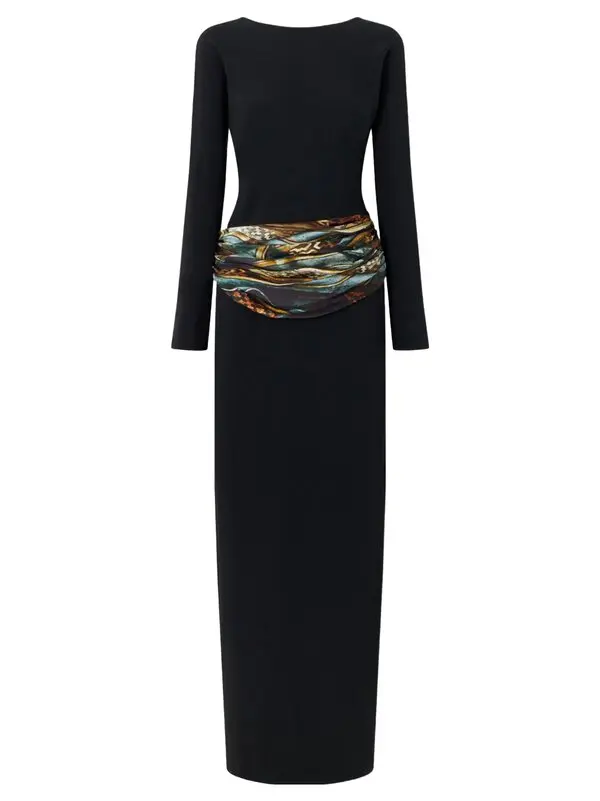 Dries Van Noten Belted Crepe-satin Maxi Dress - No