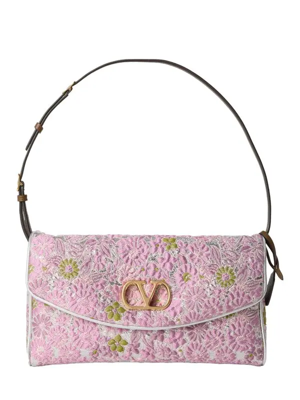 Valentino Garavani Floral Jacquard Shoulder Bag - No