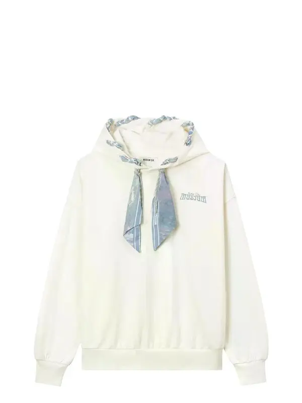 MUSIUM DIV. Scarf-detail Hoodie - Neutrals