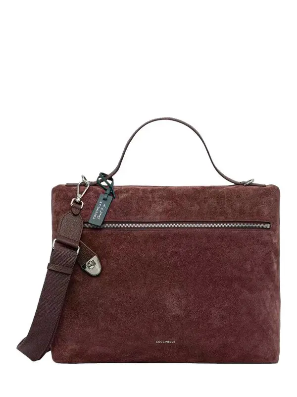COCCINELLE Beat Generation Large Suede Shoulder Bag - Brown