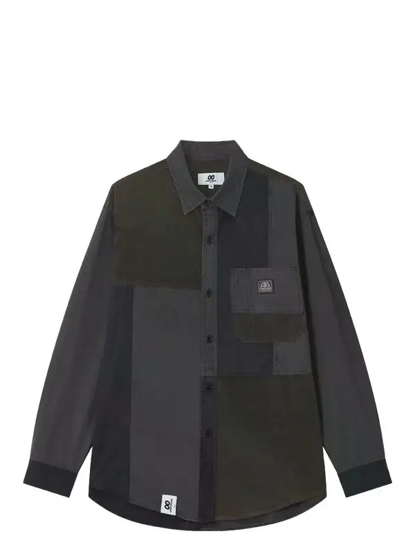 CHOCOOLATE Patchwork Long-sleeve Shirt - Grey