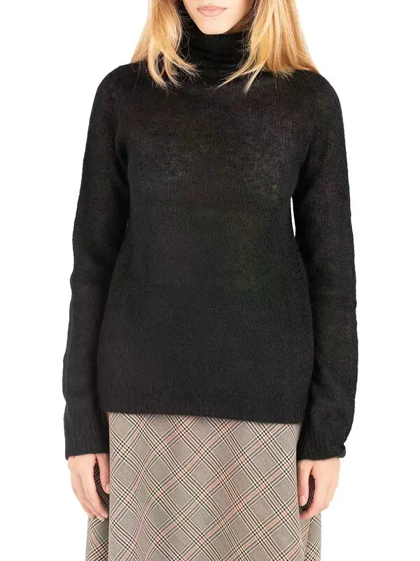 SOCIETE ANONYME Serena Roll-neck Knitted Sweater - Black