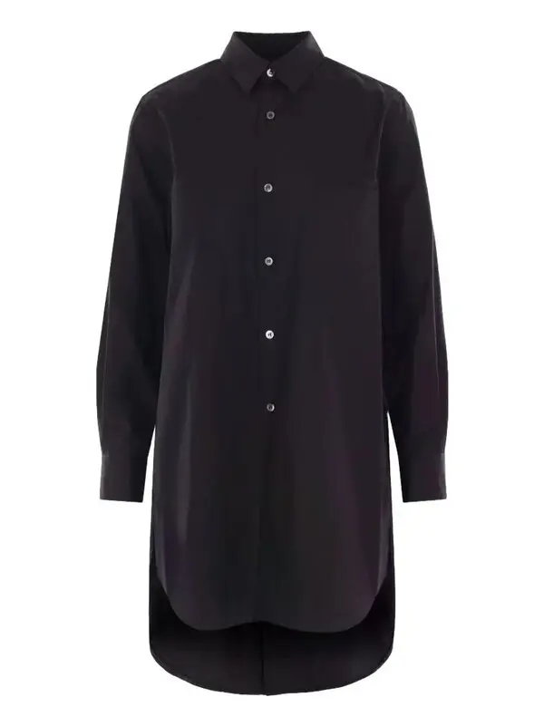 Comme Des Garçons Chest-pocket Cotton Shirt - Black