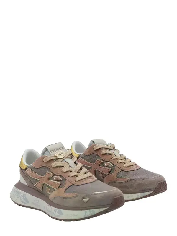 Premiata Logo-patch Panelled Sneakers - Neutrals