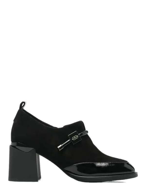 LINDA BAUMANN Panelled Block-heel Pumps - Black