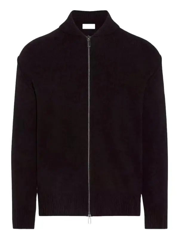 PAOLO PECORA Zip-up Cardigan - Black