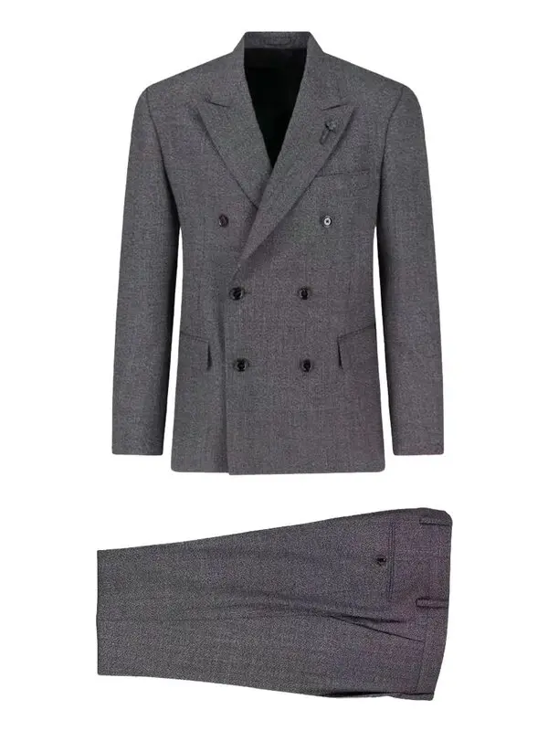 LARDINI Double-breasted Suit - Grey