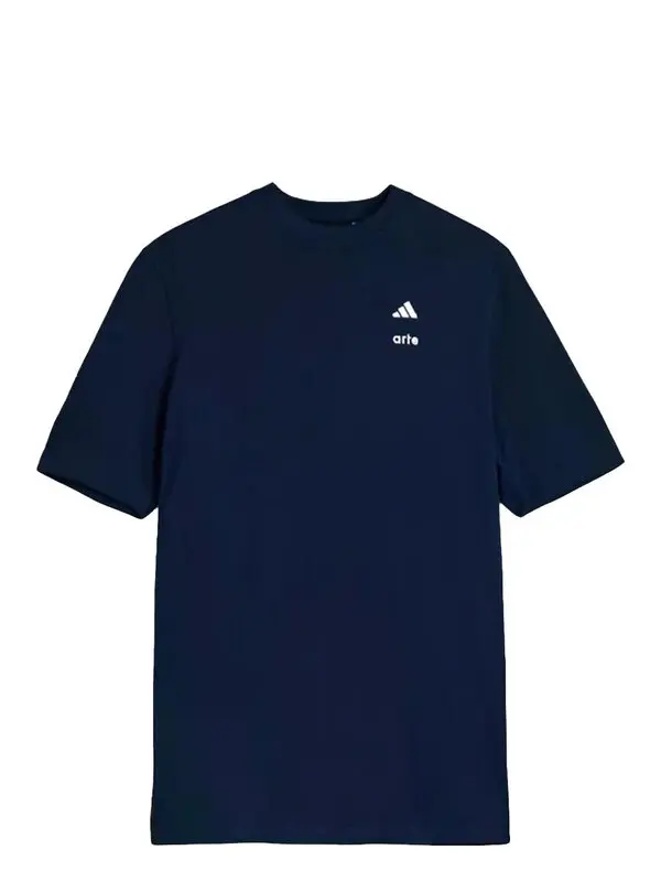 Adidas Logo-print Lace-detail T-shirt - Blue