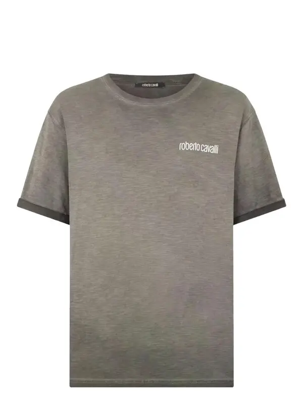 Roberto Cavalli Snake-print T-shirt - Grey