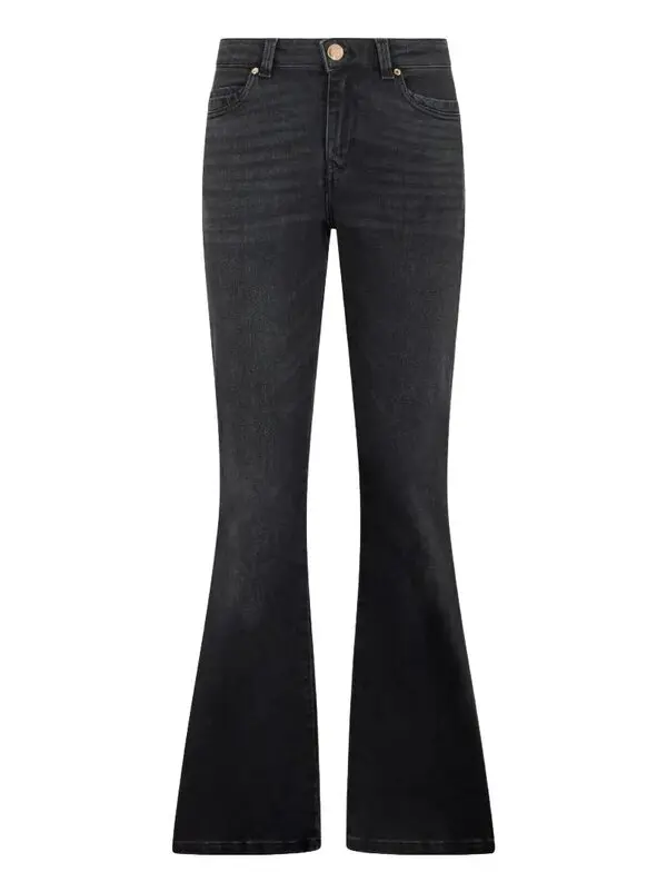 Roberto Cavalli Logo-patch Flared Jeans - Black