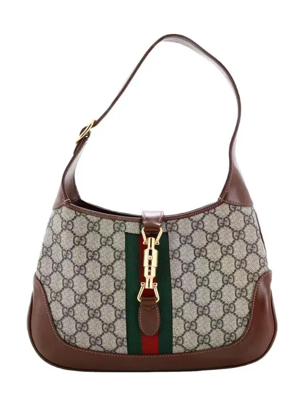 Gucci Jackie 1961 Gg Coated Canvas Small Shoulder Bag - Brown