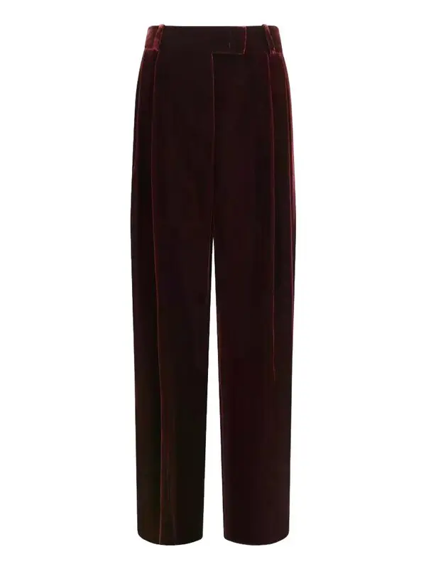 Giorgio Armani Double-pleat Wide-leg Trousers - Red