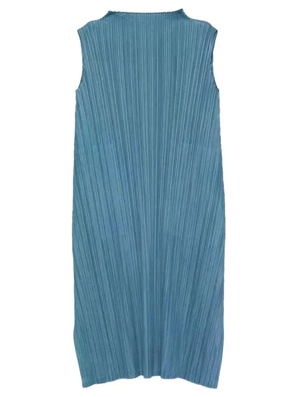 Issey Miyake Pleats Please Sleeveless Dress - Blue