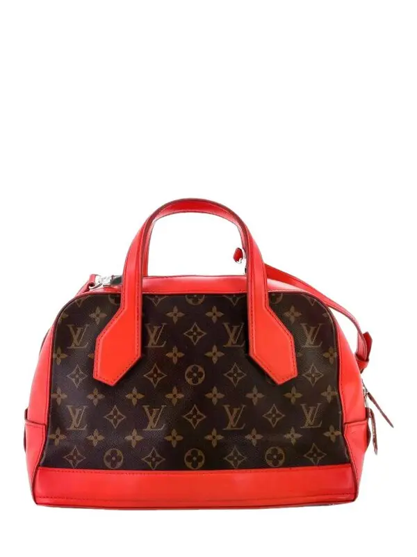 LOUIS VUITTON Dora Handbag Monogram Canvas And Calfskin Pm Satchel - Brown