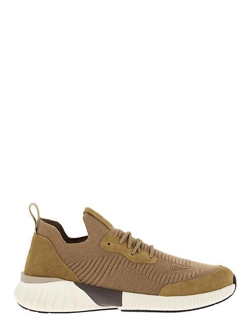 Boggi Milano Willow Woven Knit Trainers - Biscuit
