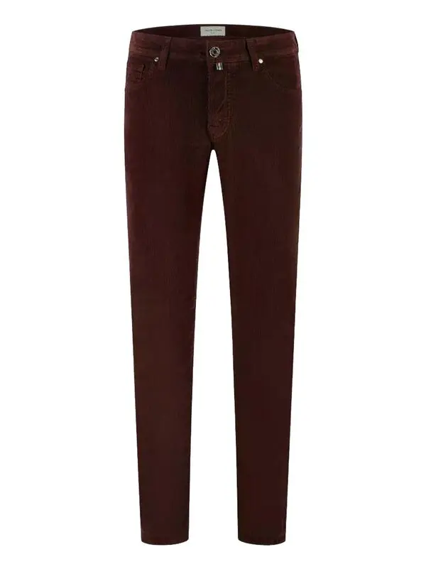 JACOB COHЁN Nick Corduroy-effect Trousers - Red
