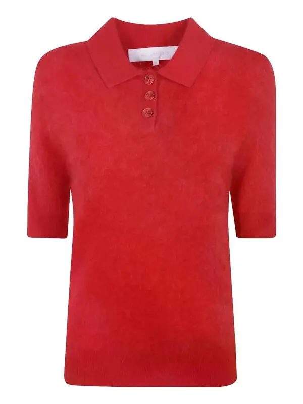 ABSOLUT CASHMERE Margot Short-sleeve Cashmere Sweater - Red