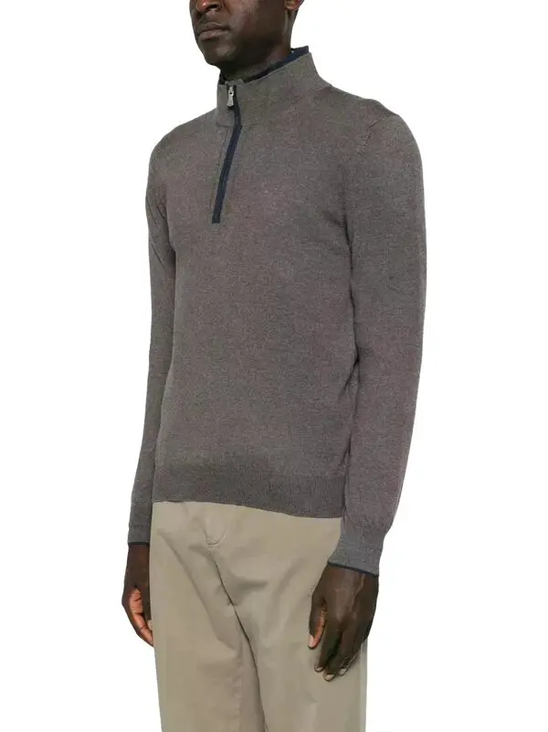 GRAN SASSO Half-zip Sweater - Grey