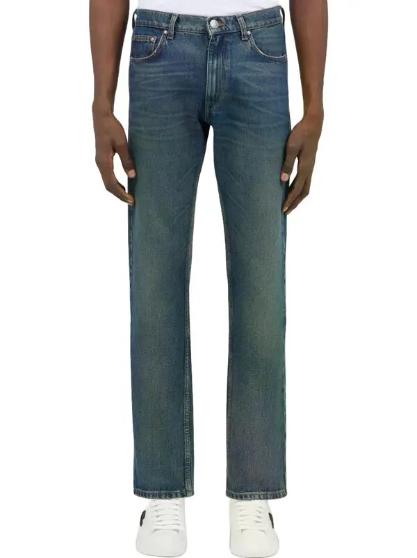 Roberto Cavalli Logo-embroidered Straight-leg Jeans - Blue