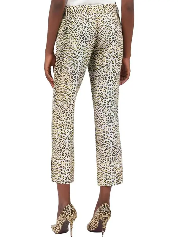 Roberto Cavalli Leopard-print Cropped Trousers - Neutrals