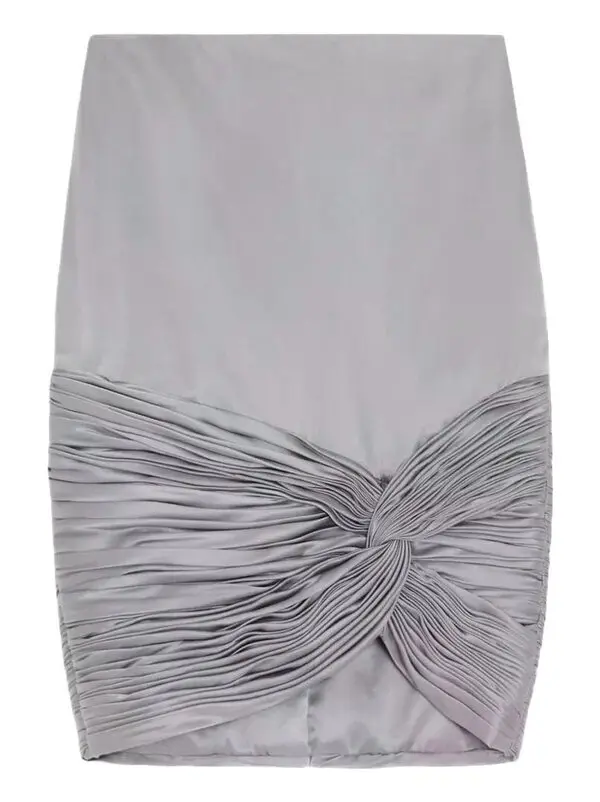 Valentino Garavani Cady Satin Mini Skirt - Grey