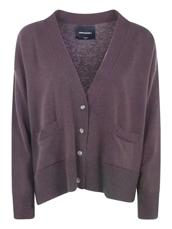 Laboratorio Capri V-neck Patch-pocket Cardigan - Brown
