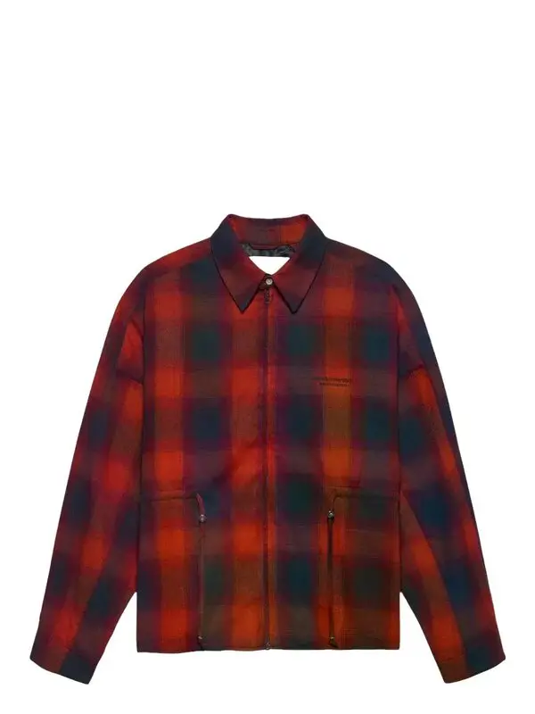 NEW AMSTERDAM SURFASSOCIATION Check-print Zip-up Overshirt - Red