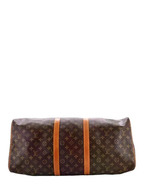 LOUIS VUITTON Keepall Bag Monogram Canvas 55 Travel Bag - Brown