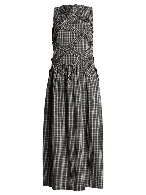 DAMSON MADDER Elora Midi Sleeveless Midi Dress - Navy