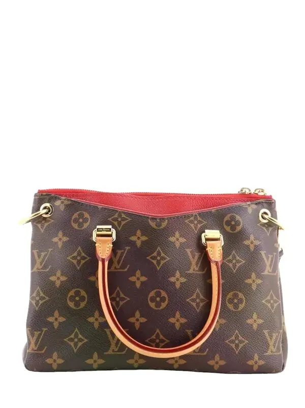 LOUIS VUITTON Pallas Tote Monogram Canvas With Leather Bb Shoulder Bag - Red