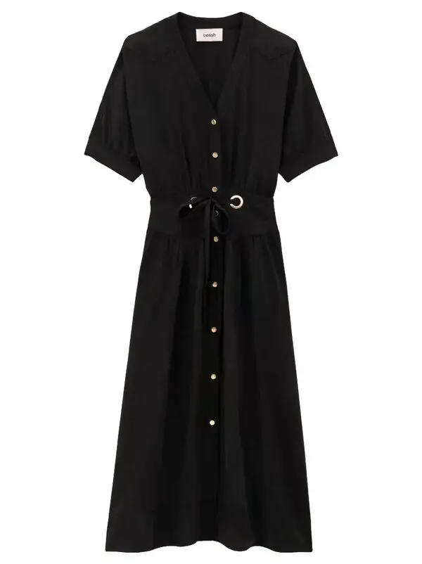 Ba&sh Parisa Button-up Midi Dress - Black