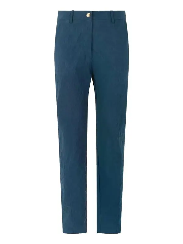 Roberto Cavalli Monogram-jacquard Tapered Trousers - Blue