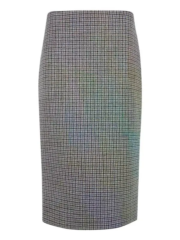 P.a.r.o.s.h Houndstooth-pattern Pencil Midi Skirt - Neutrals